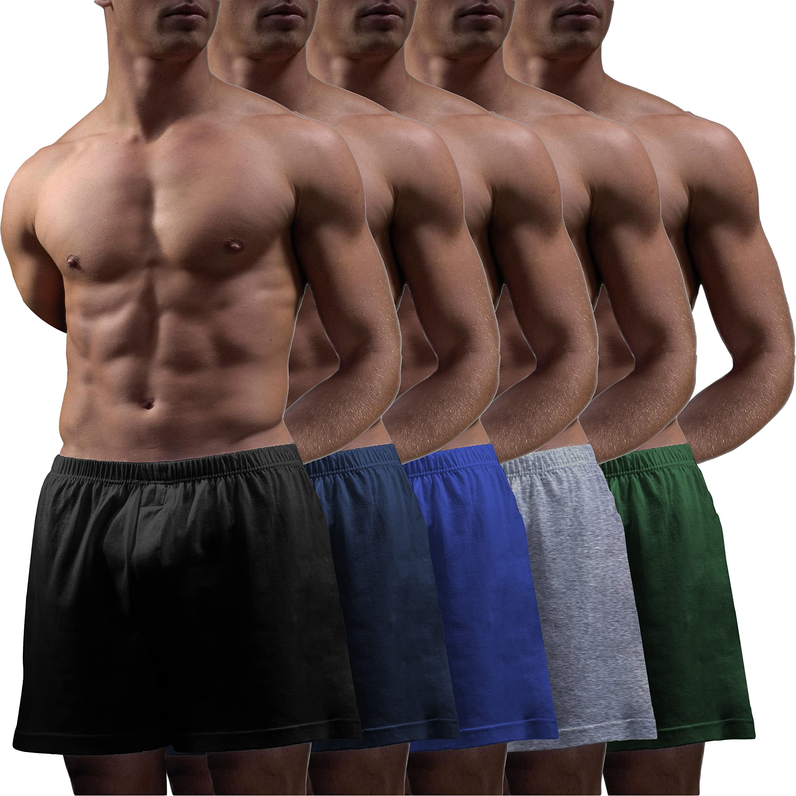 Andrew Scott Men's Tag-Free King Size (Big Man) Cotton Knit Boxer ...