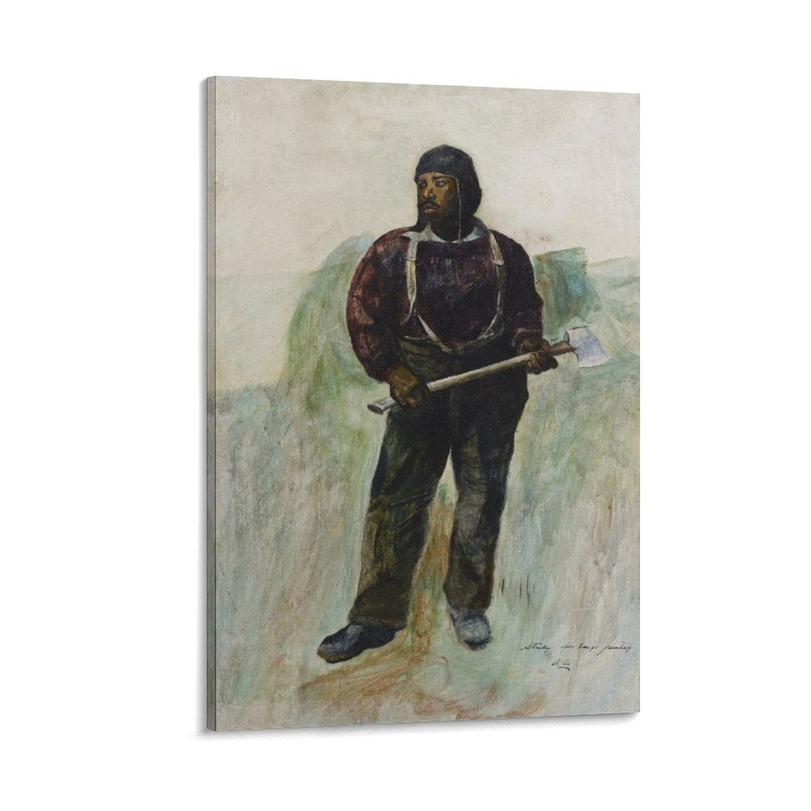 Andrew Wyeth Print Painting Woodchopper Study Canvas Poster Canvas Art ...