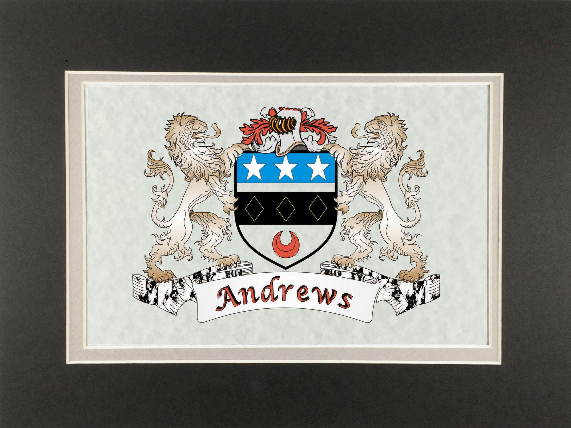 Andrews Irish Coat of Arms Print - Frameable 9" x 12" - Walmart.com