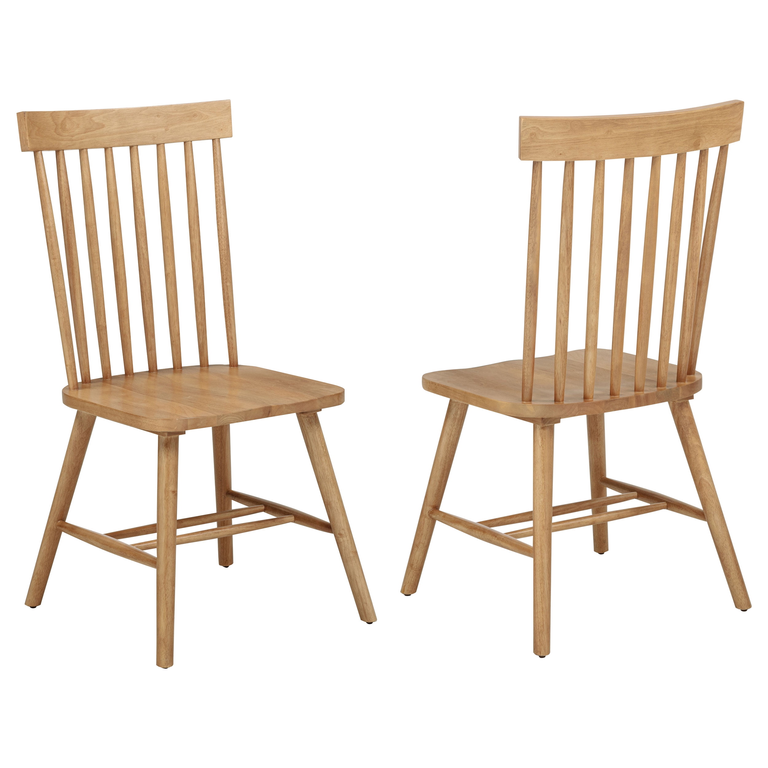 Andrews Windsor Spindle Back Dining Side Chair Light Ash (Set of 2 ...