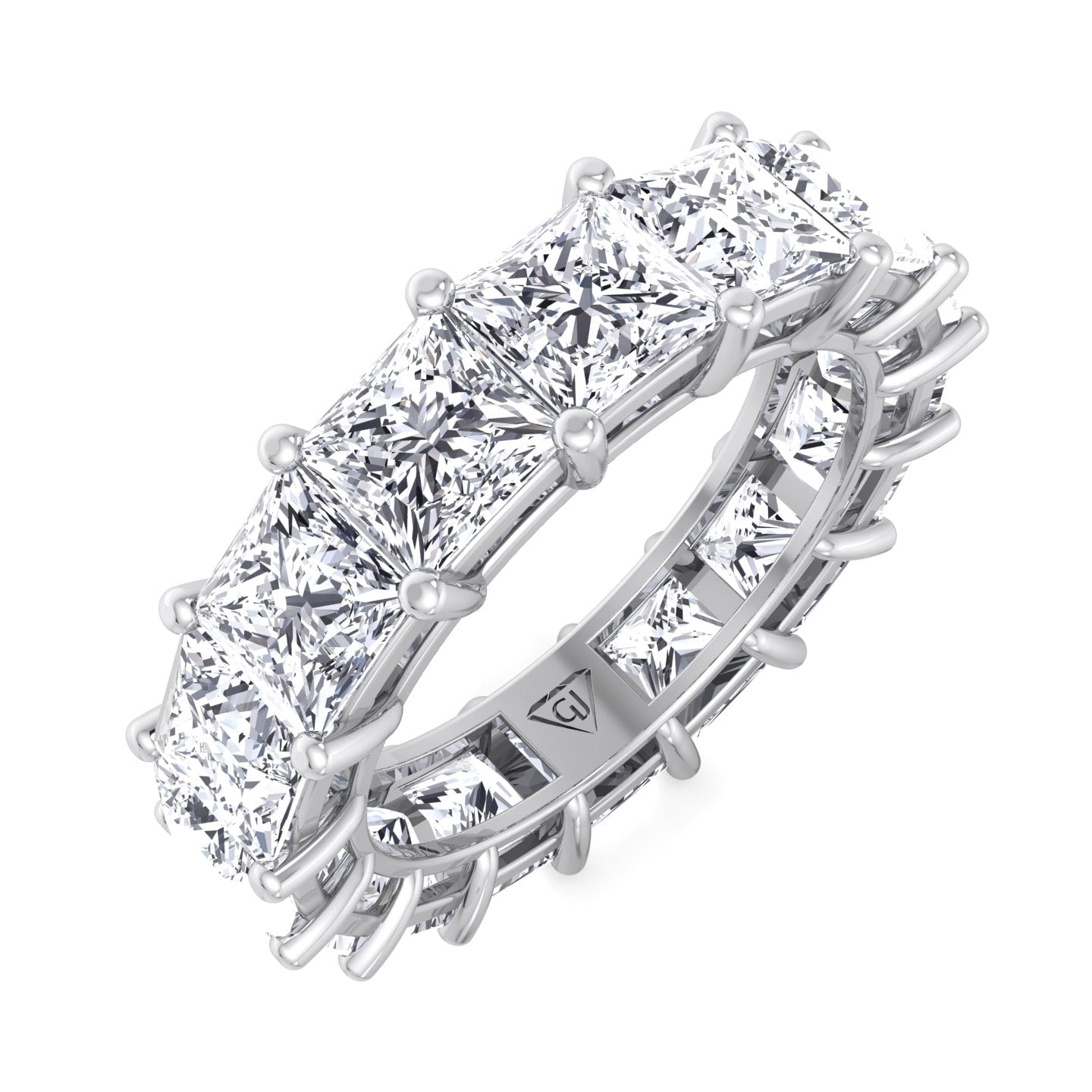 Andria - 2 Carat Princess Cut Diamond Eternity Band - Walmart.com