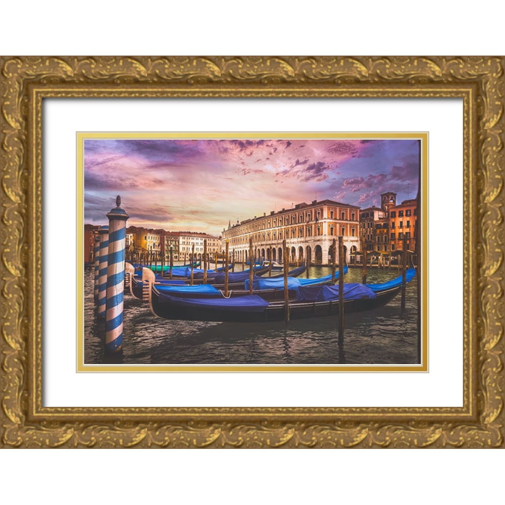 Andria, Miary 14x11 Gold Ornate Wood Framed with Double Matting Museum Art Print Titled ...