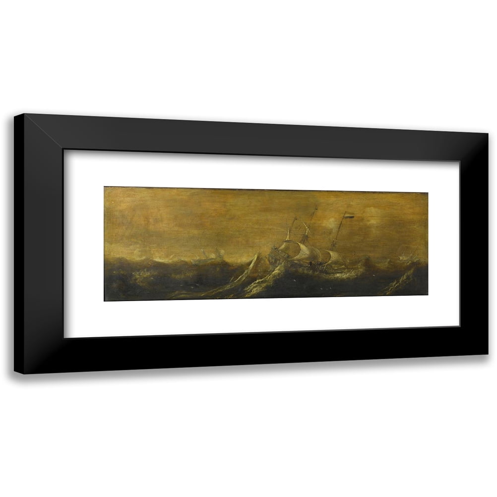 Andries van Eertvelt 14x8 Black Modern Framed Museum Art Print Titled ...