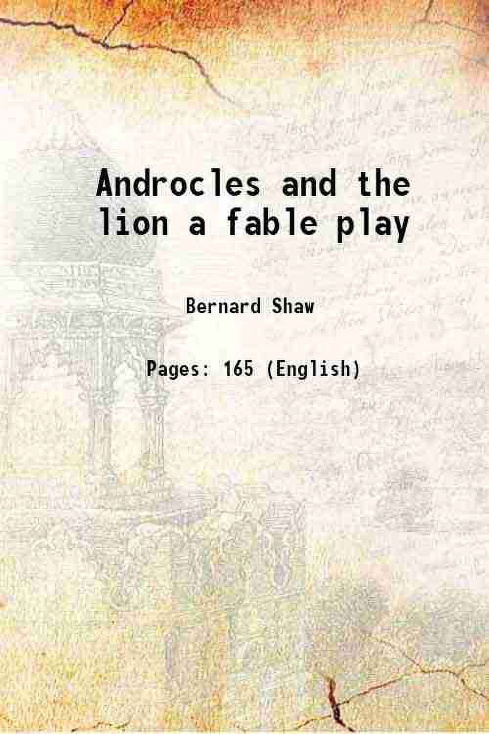 Androcles and the lion a fable play 1921 - Walmart.com