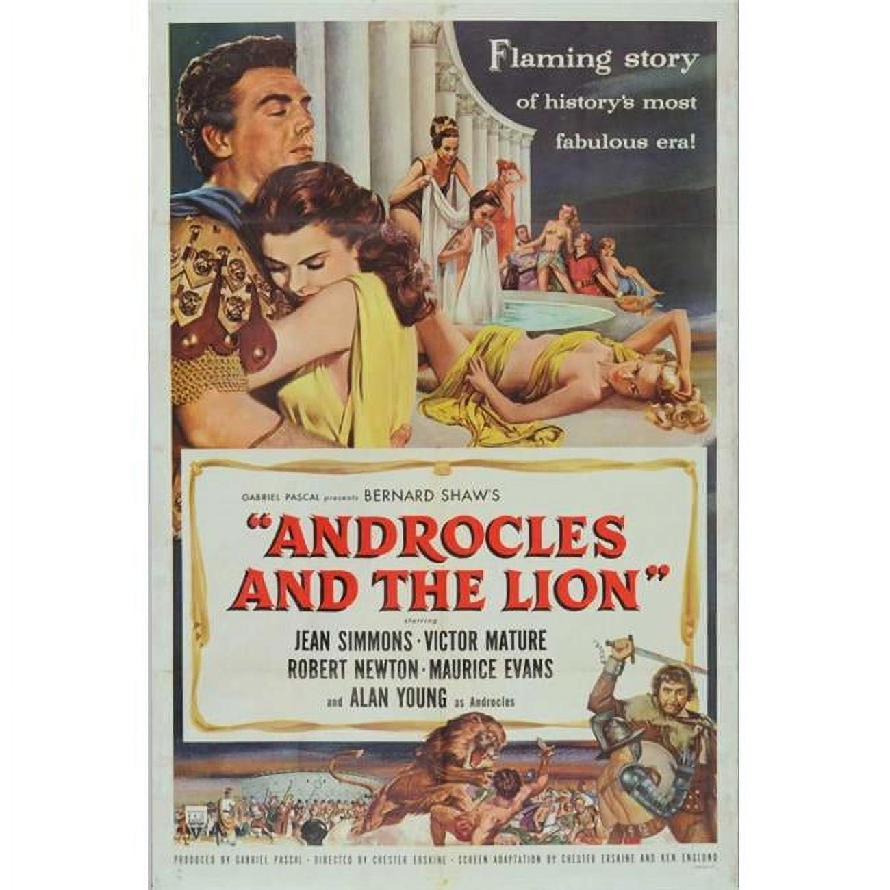 Androcles & the Lion Movie Poster - 27 x 40 in. - Walmart.com