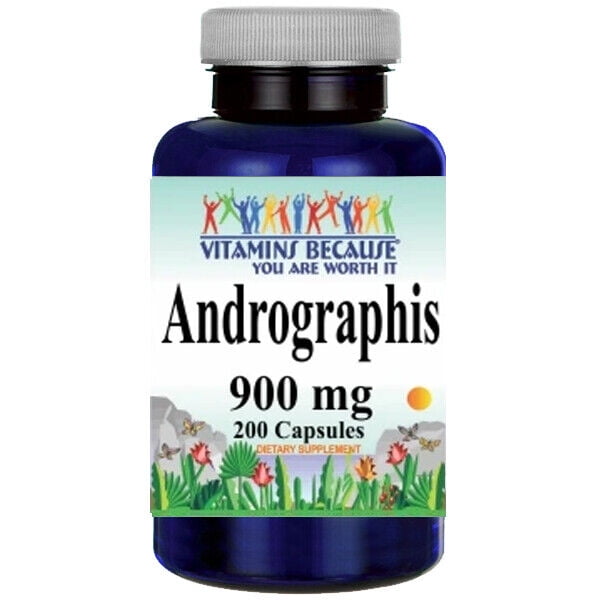 Andrographis 900mg,Premium Pure 200 caps Paniculate - Walmart.com