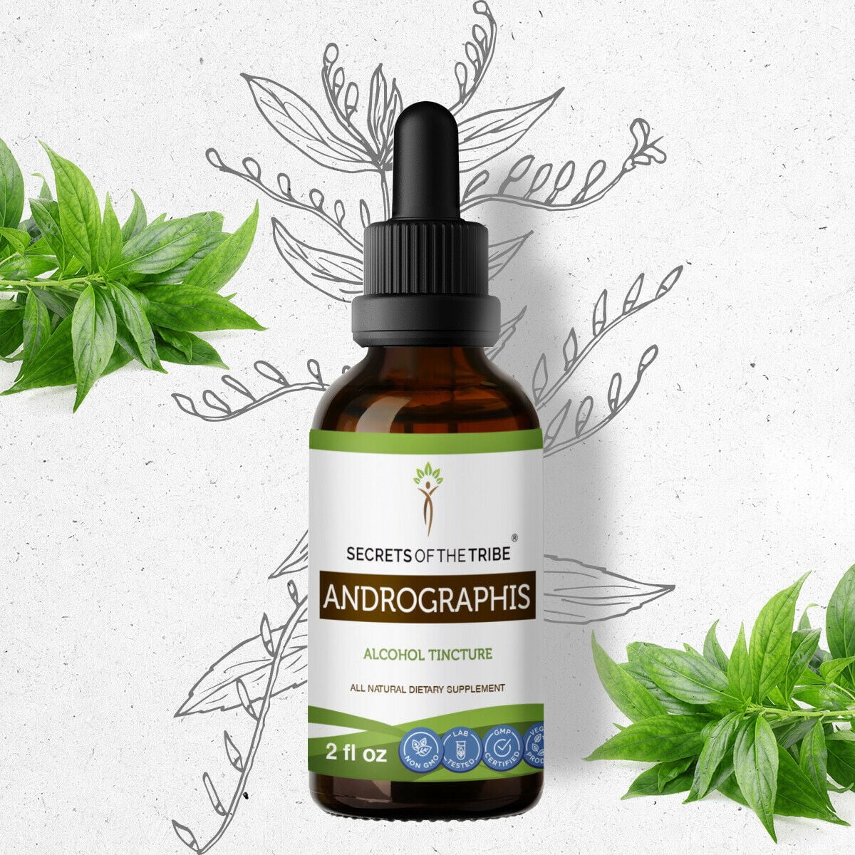 Andrographis Tincture Alcohol Extract, Organic Andrographis Chuan Xin ...