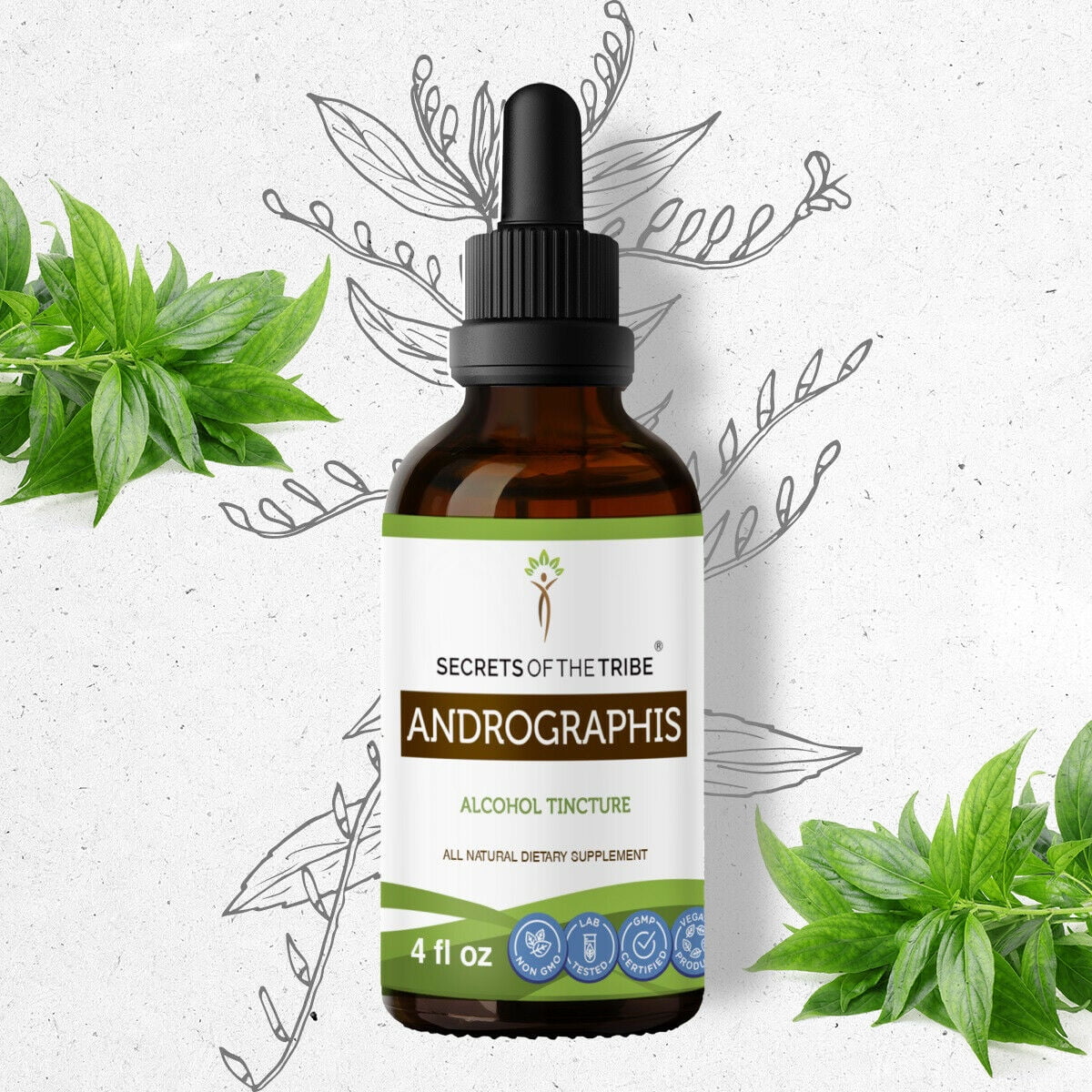 Andrographis Tincture Alcohol Extract, Organic Andrographis Chuan Xin ...