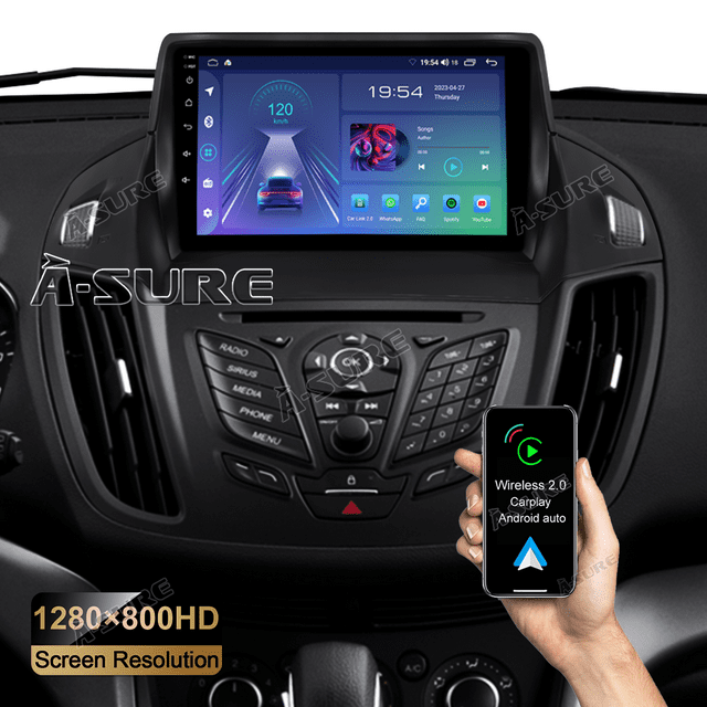 Android 10 Car Stereo for Ford Escape 2013-19, Kuga 2012-18 with ...
