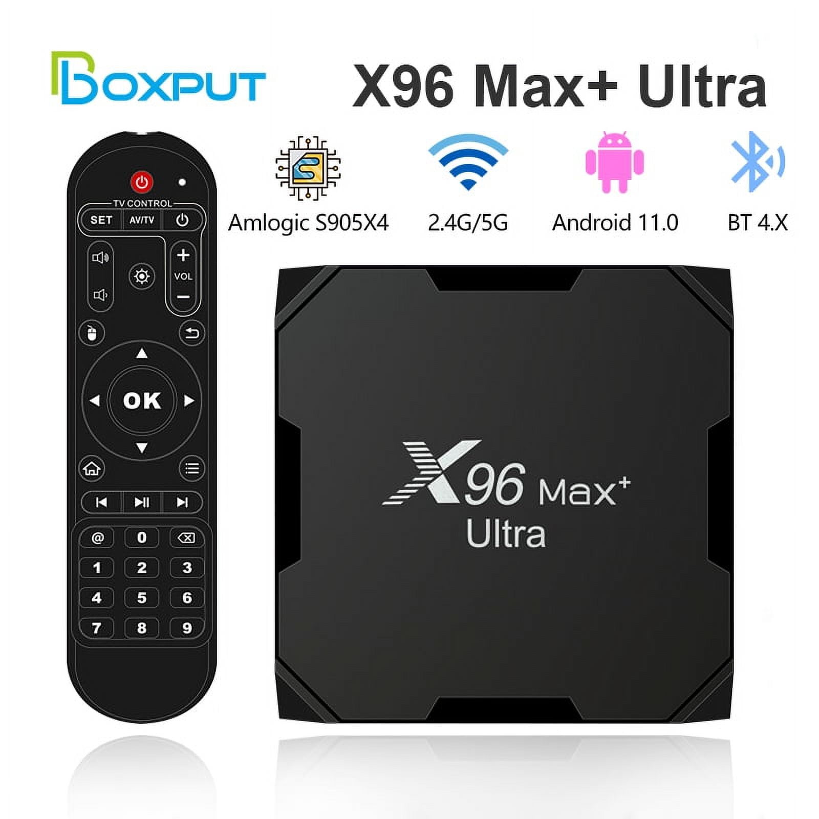 Android 11.0 Smart TV Box X96 Max Plus Ultra TV Box Dual WiFi 2.4GHz/5GHz 4GB RAM 64GB ROM 100M ...