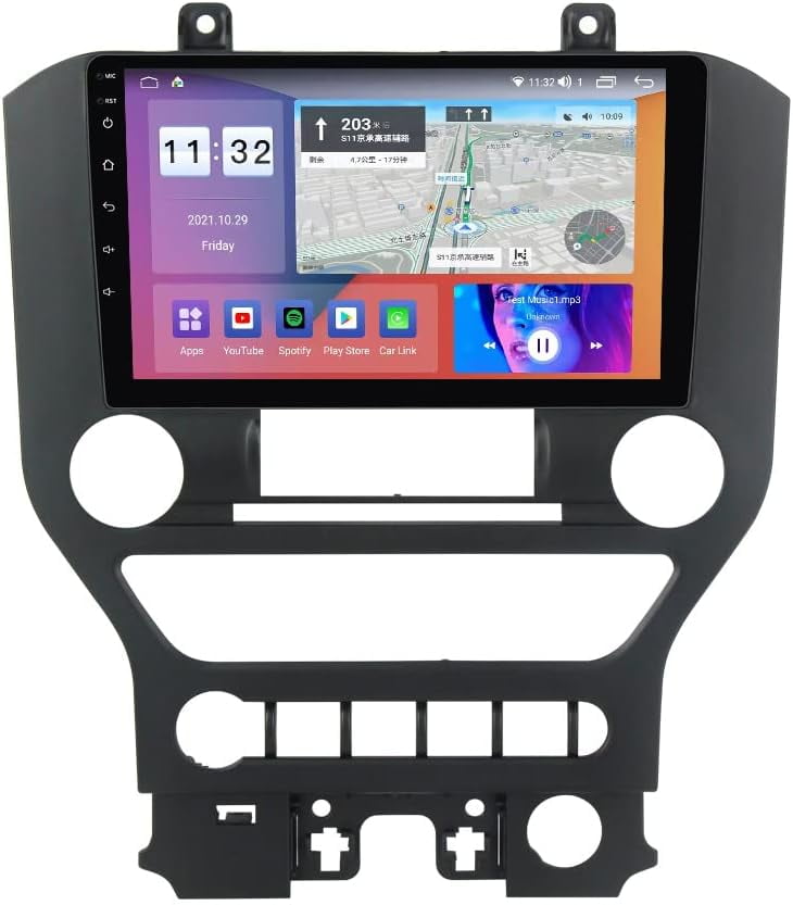 Android 11 Car Radio Stereo for Ford Mustang 2015-2021 with 4 Buttons ...
