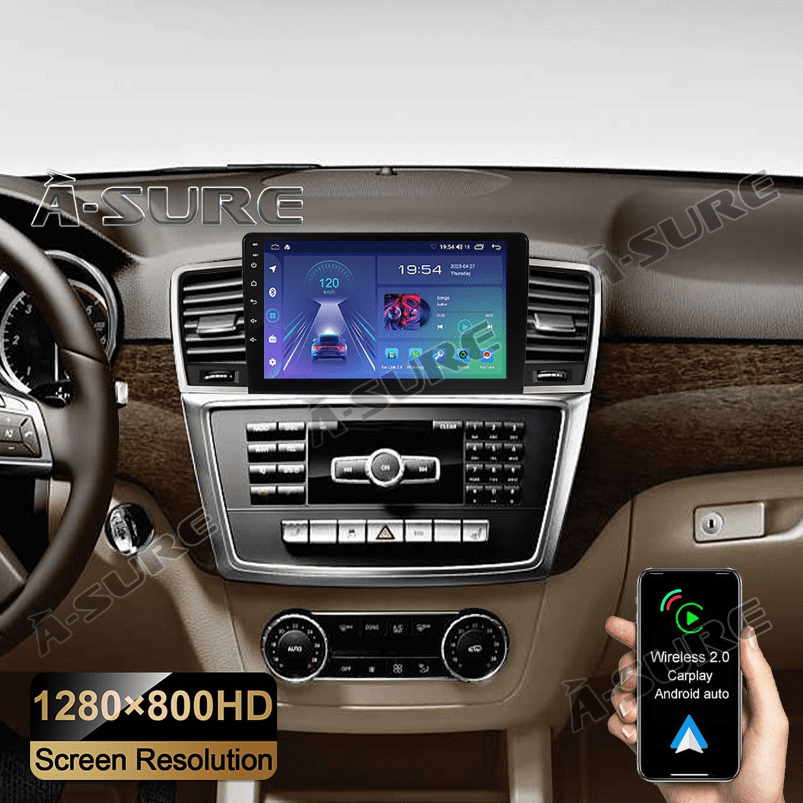 Mercedes-Benz ML GLE W166 GL X166 2012-2015, Android 12 Audio Player with 2+32GB Storage, WiFi ...