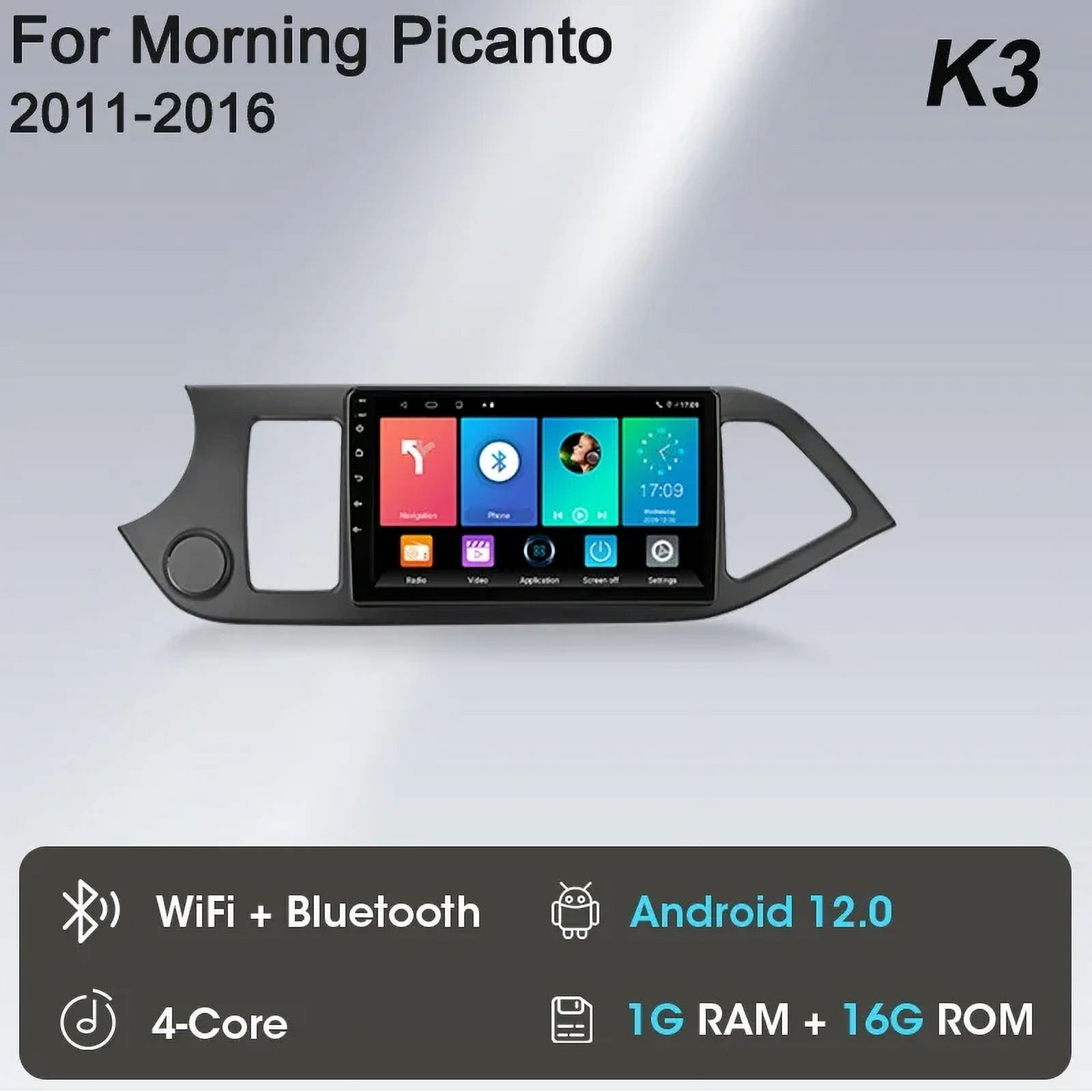 Android 12 2Din Wireless Carplay Car Radio for KIA PICANTO Morning 2 2011-2016 Multimedia Player ...