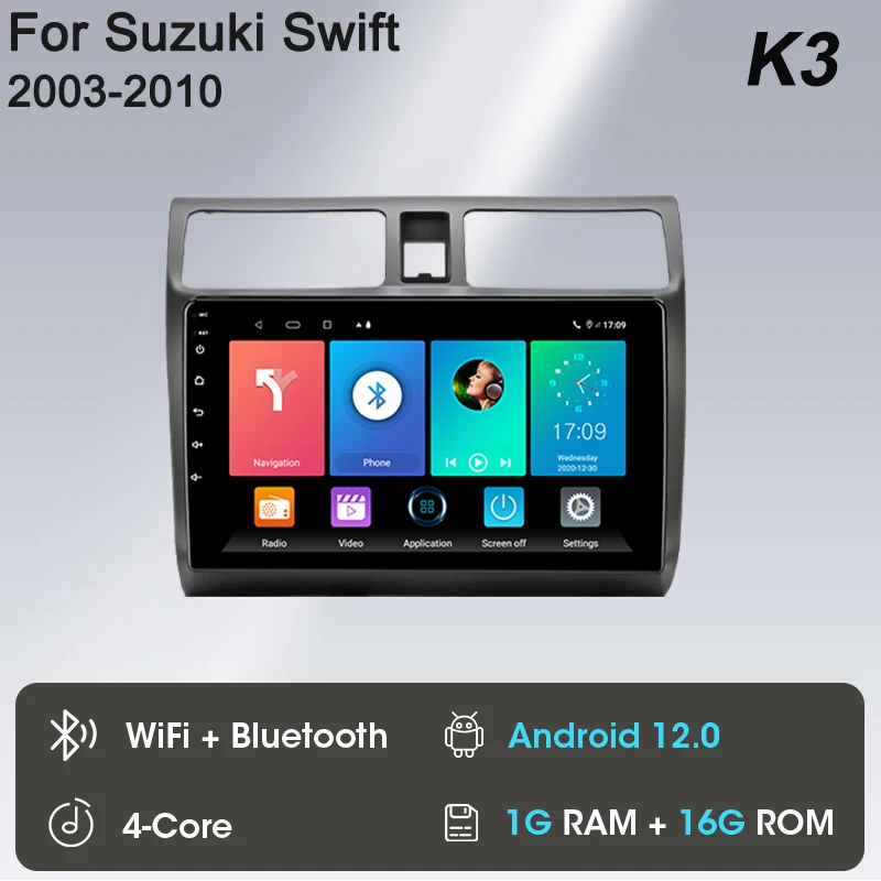 Android 12 Car Radio 2 Din Wireless Carplay for Suzuki Swift 2003-2010 Multimedia Player Stereo ...