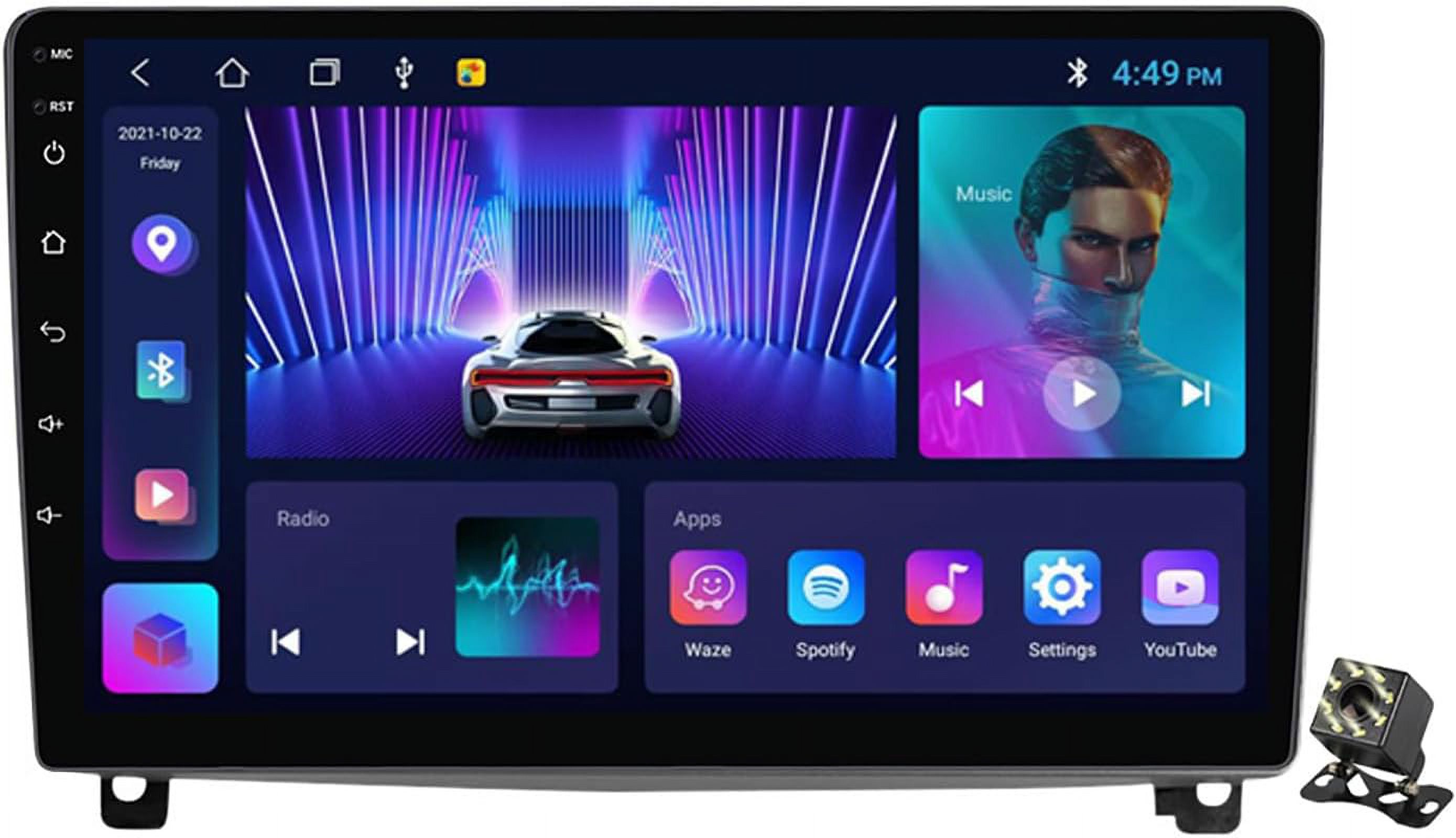 Android 12 Car Radio Multimedia Player 9'' Car Stereo for Peugeot 407 1 ...