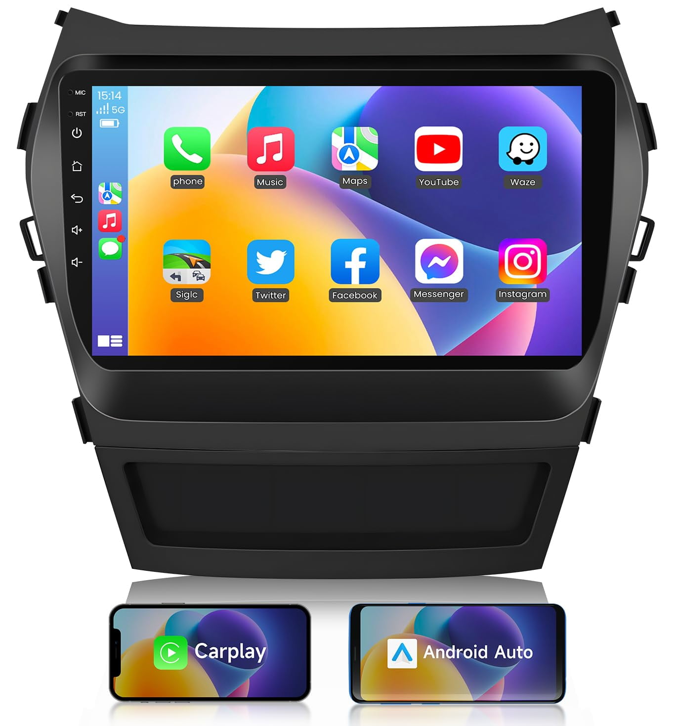 Android 12 Car Stereo Radio for Hyundai Santa Fe 2013 2014 2015 2016 ...