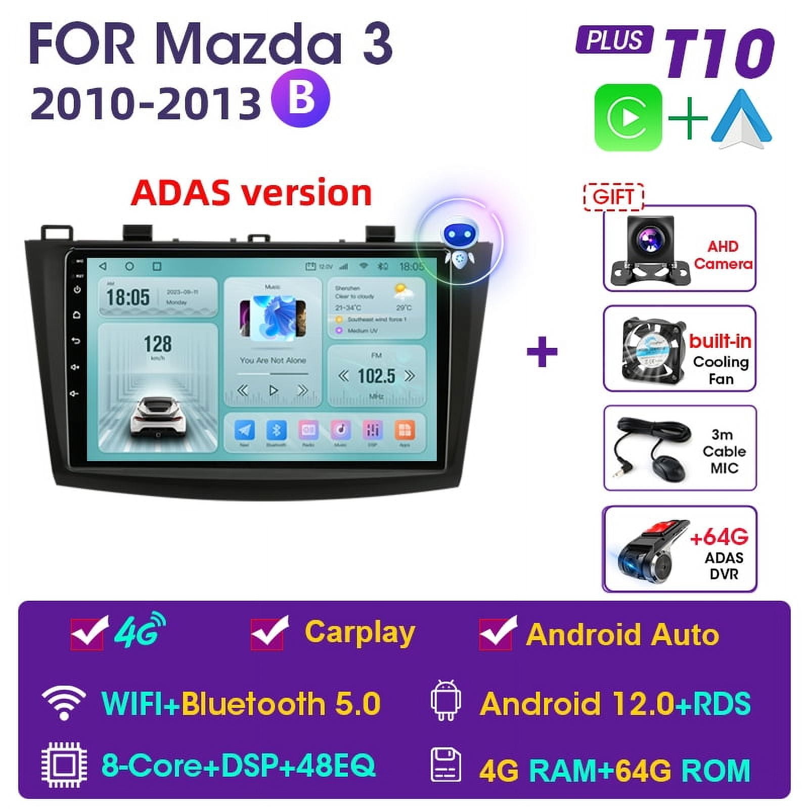Android 12 DSP Car Radio Multimidia Video Player Navigation GPS Stereo ...