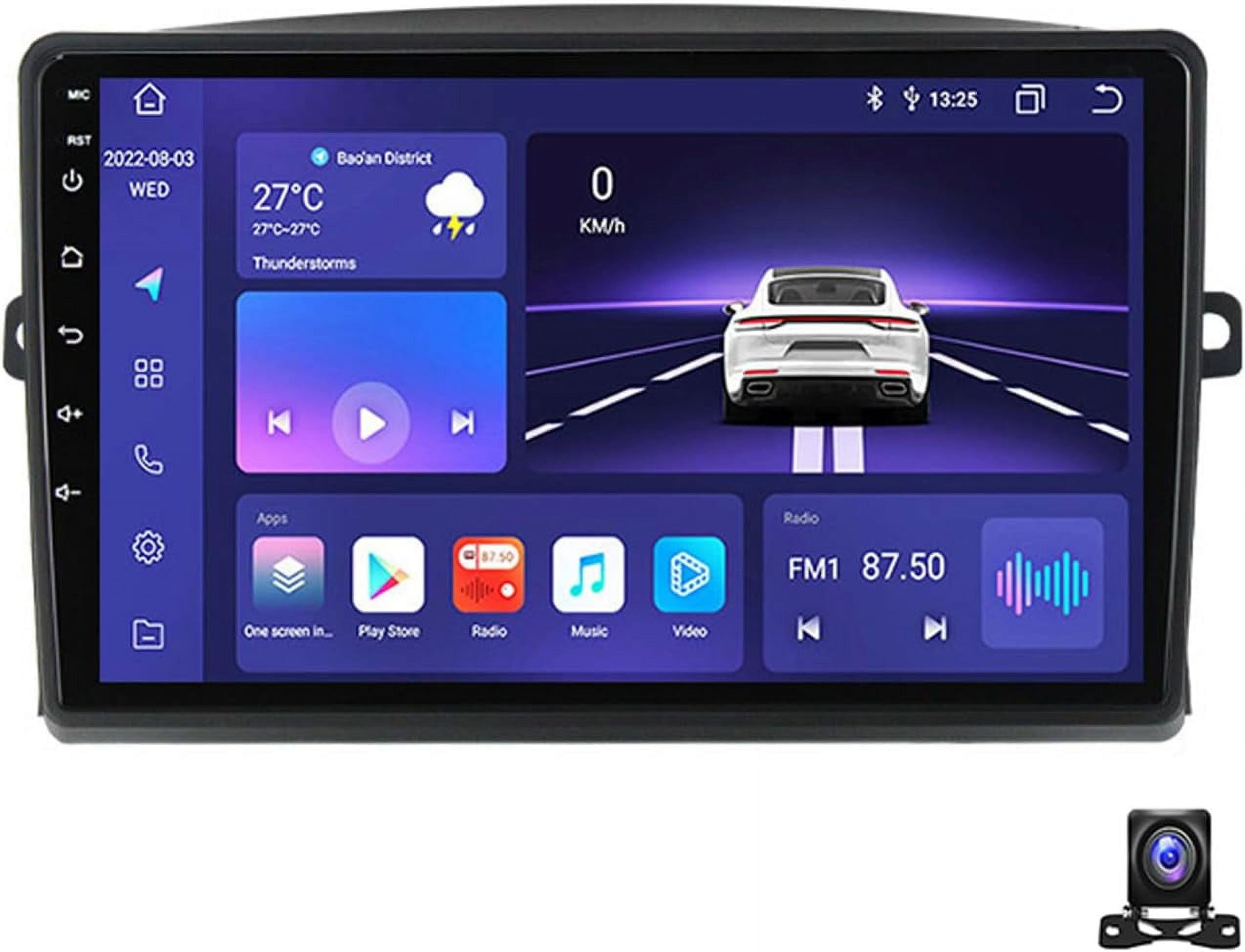 Android 12 Double Din Car Sat Nav 9 Inch Touch Screen Radio with GPS ...