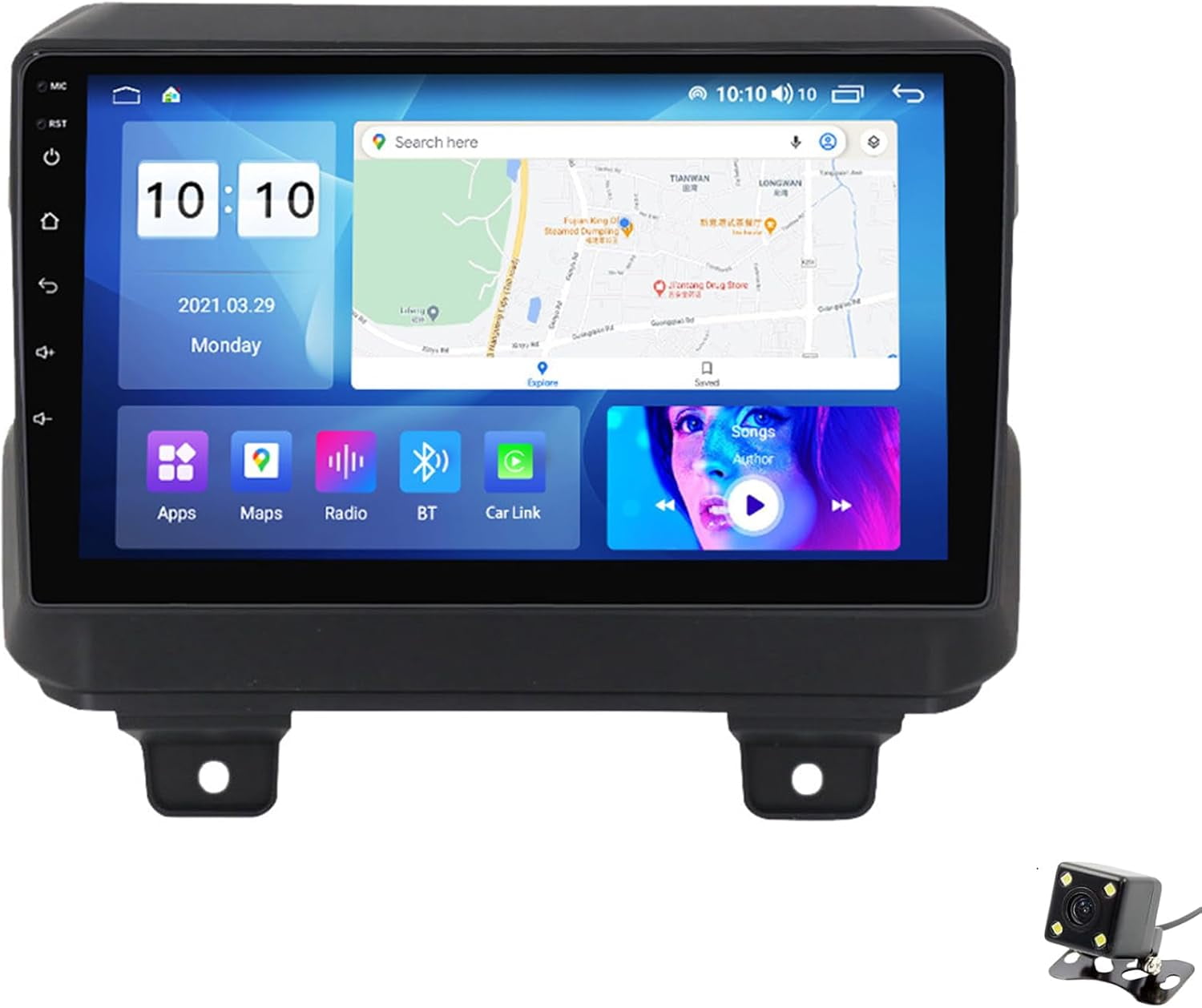 Android 12 Head Unit 2 Din Car Stereo Sat Nav for Jeep Wrangler 2018 ...