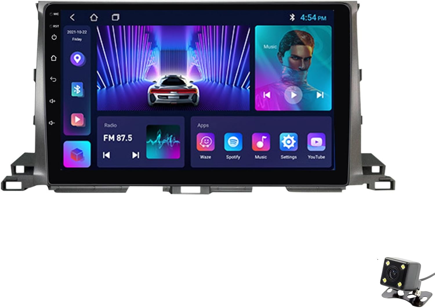 Android 12 Head Unit 2 Din Car Stereo Sat Nav for Toyota Highlander ...