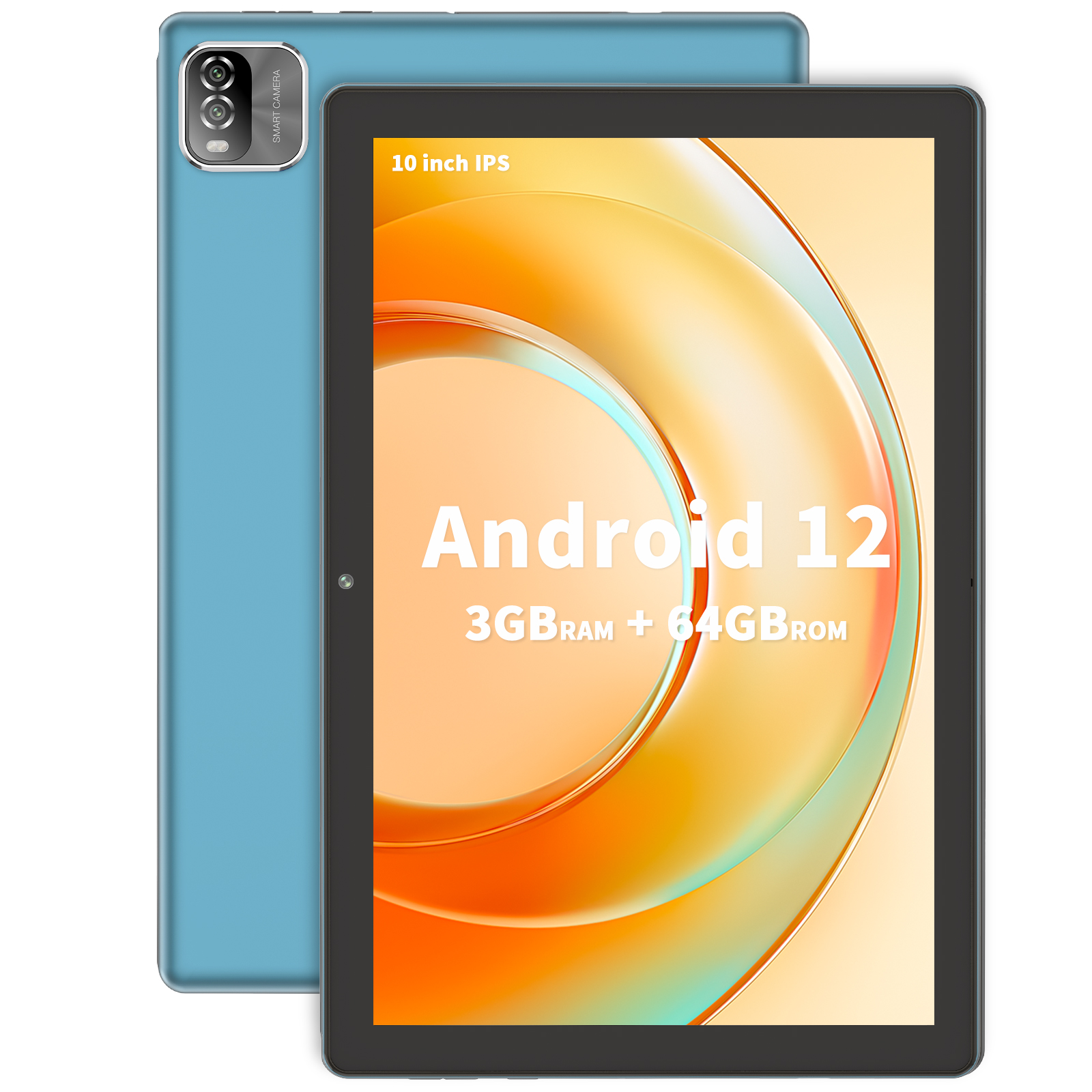 Android 12.0 Tablet 10 inch WeTap Y10,3GB RAM 64GB Storage,2MP+8MP Dual Camera,Quad-Core ...