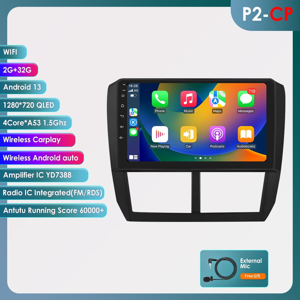 Android 13.0, 2+32GB 9" Touch Screen Car Radio with GPS for Subaru ...