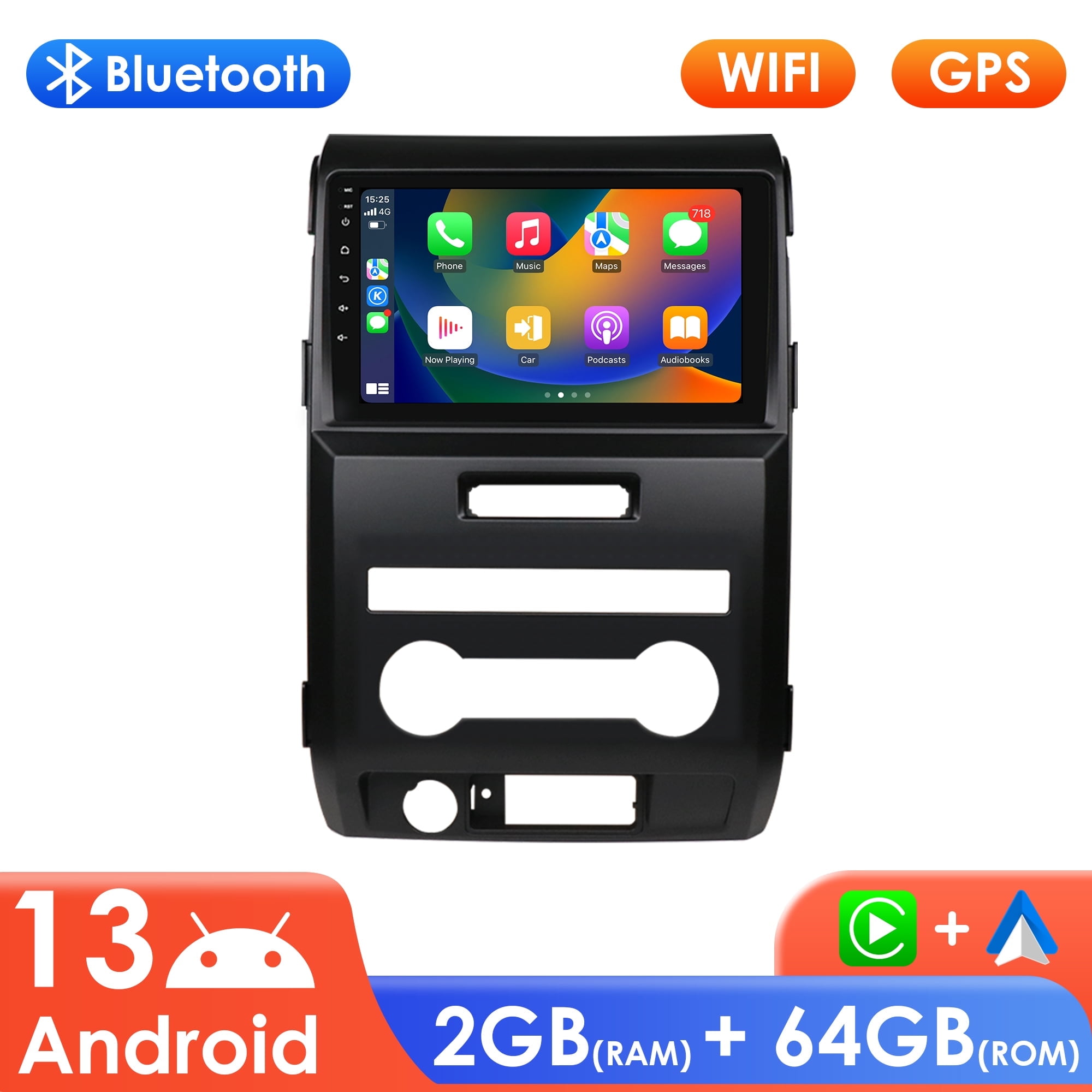 Android 13 Bluetooth Apple CarPlay 64GB ROM 9" Touch Screen Wifi AUX ...