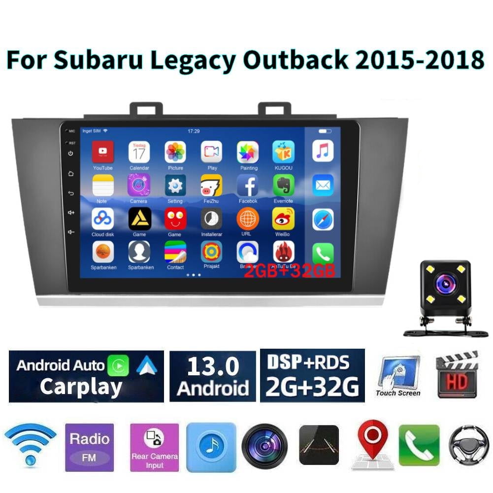Android 13 Car Radio Stereo for Subaru Legacy Outback 2015-2018, 9" Car ...