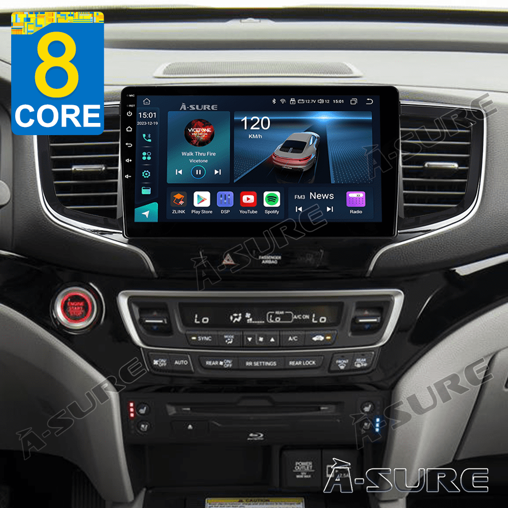 Android 13 Car Stereo 4+64GB 8-Core Radio for Honda Pilot MK3 2016-2022 ...