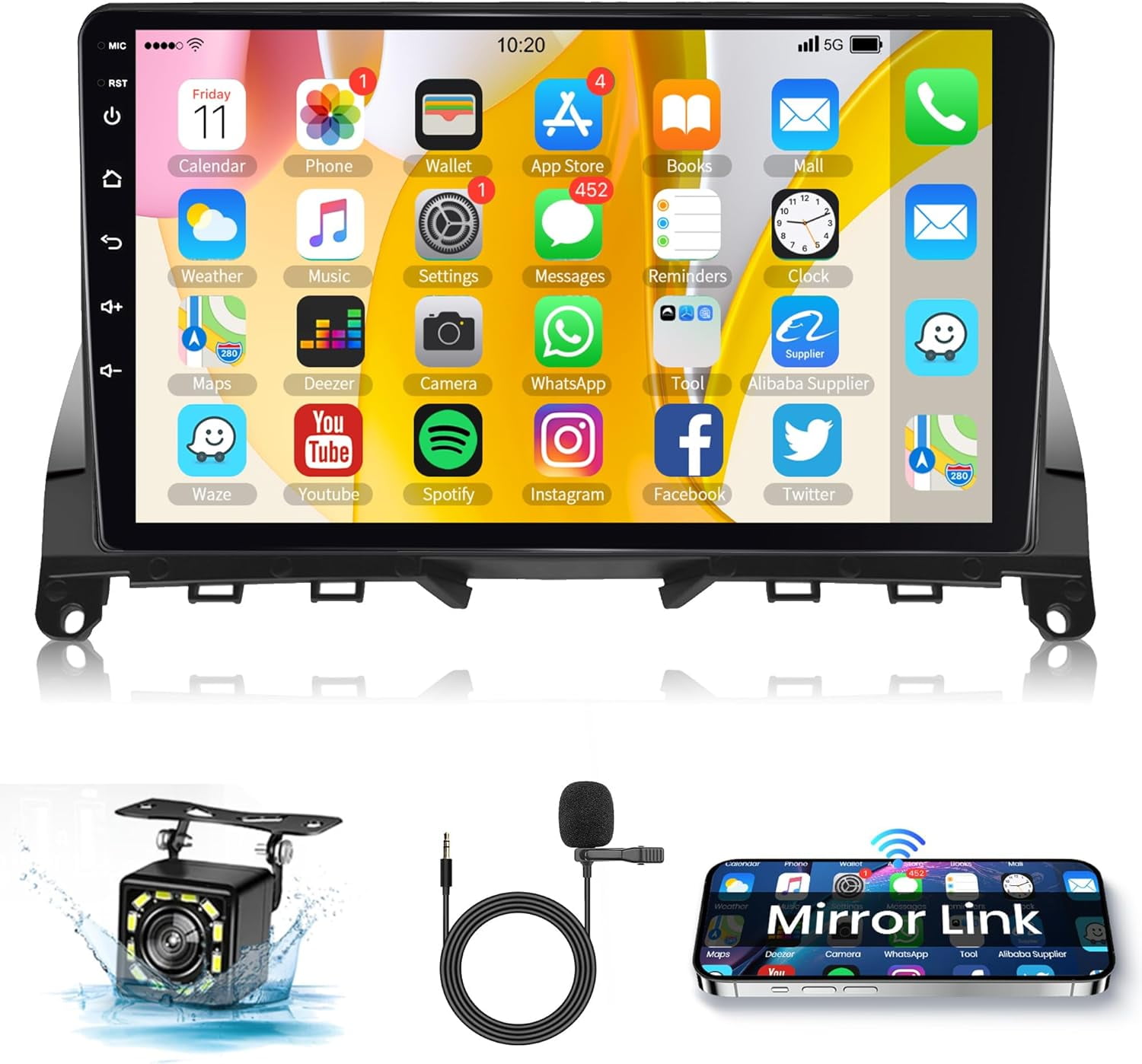 Android 13 Car Stereo Radio for Mercedes Benz C-Class C180 C200 C230 ...