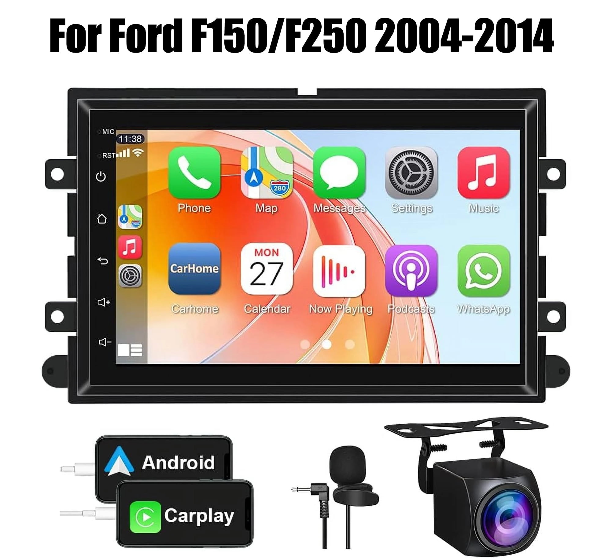 Android 12 Car Stereo for Ford F150/F250, 7-Inch Screen, Wireless ...