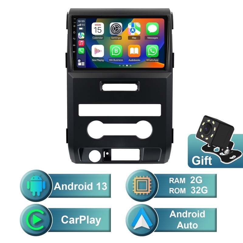 Android 13 Car radio for Ford F150 Raptor 2009-2012 with Manual A/C ...