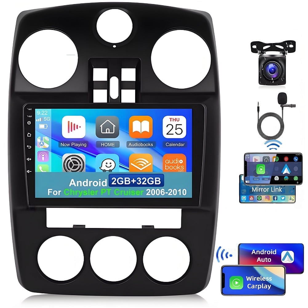 Android 13 Stereo for Chrysler PT Cruiser 2006-2010 with 2G+32G, 9 Inch ...