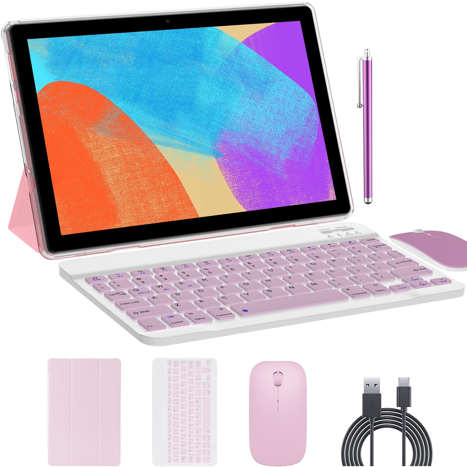 Android 13 Tablet 10 inch Tablets with Keyboard, 10GB RAM 64GB ROM Quad ...