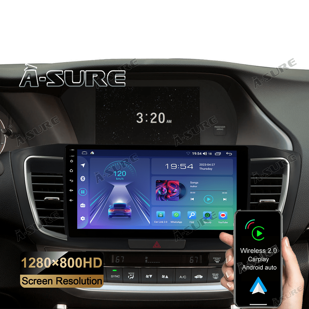 Android 13 Wireless CarPlay Car Radio Stereo for Honda Accord 2013-2017 2+32GB GPS Navi WiFi ...