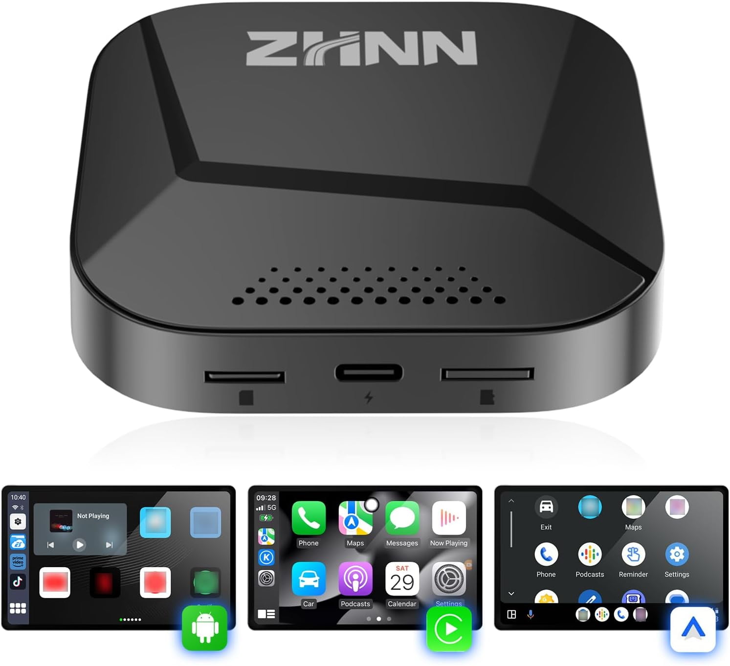 Android 13 Wireless Carplay AI Box, 4GB+64GB Multimedia Video Box Smart ...