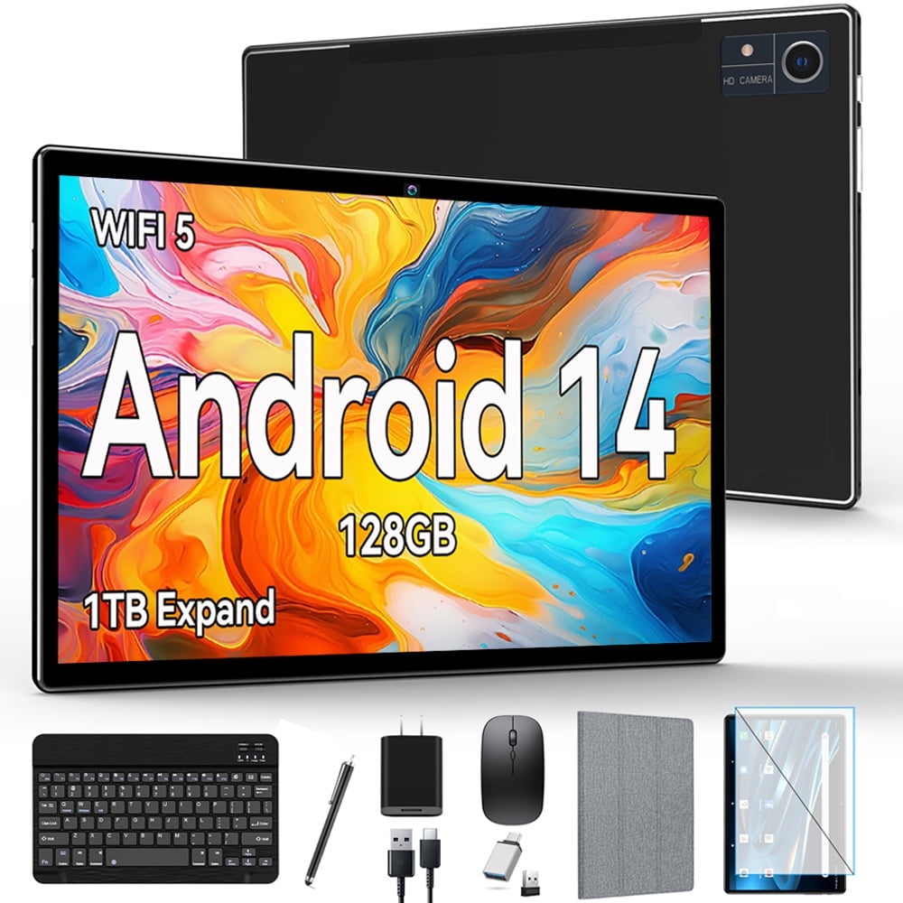 Android 14.0 Tablets,14GB RAM 128GB ROM 1TB Expand Tablets 10 inch, 2 ...