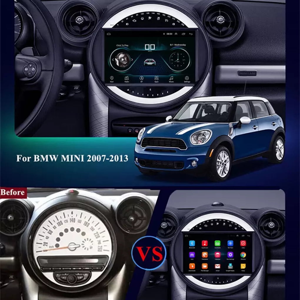 Android 14 9-inch HD Touchscreen Car Stereo for BMW Mini Cooper R56/R60 ...