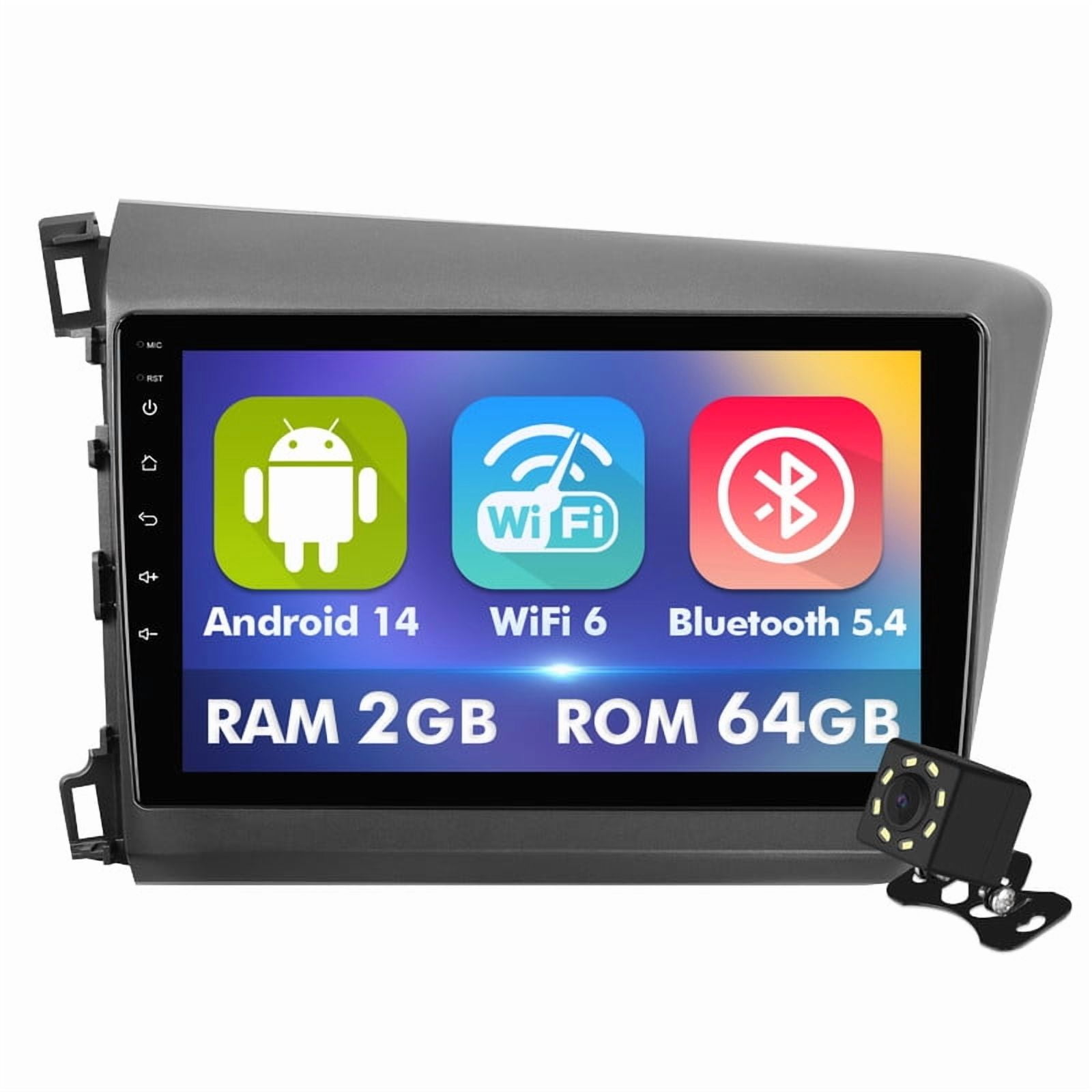 Android 14 Car radio for Honda Civic 2012-2015 Multimedia Stereo ...