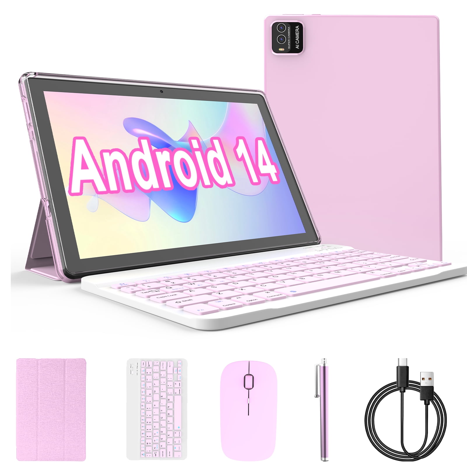 Android 13 Tablet, 10.1 inch, 10GB RAM+64GB ROM, 2 in 1 with Keyboard ...