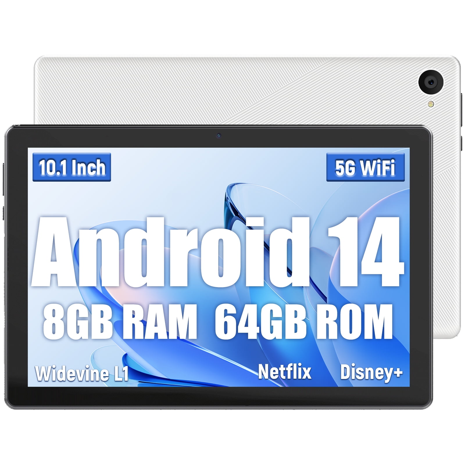 Android 14 Tablet, 10.1 inch Tablets with 1280 * 800 IPS HD Touchscreen ...