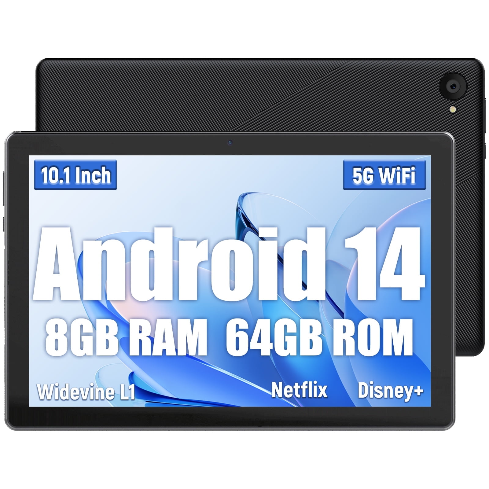 Android 14 Tablet, 10.1 inch Tablets with 1280 * 800 IPS HD Touchscreen ...