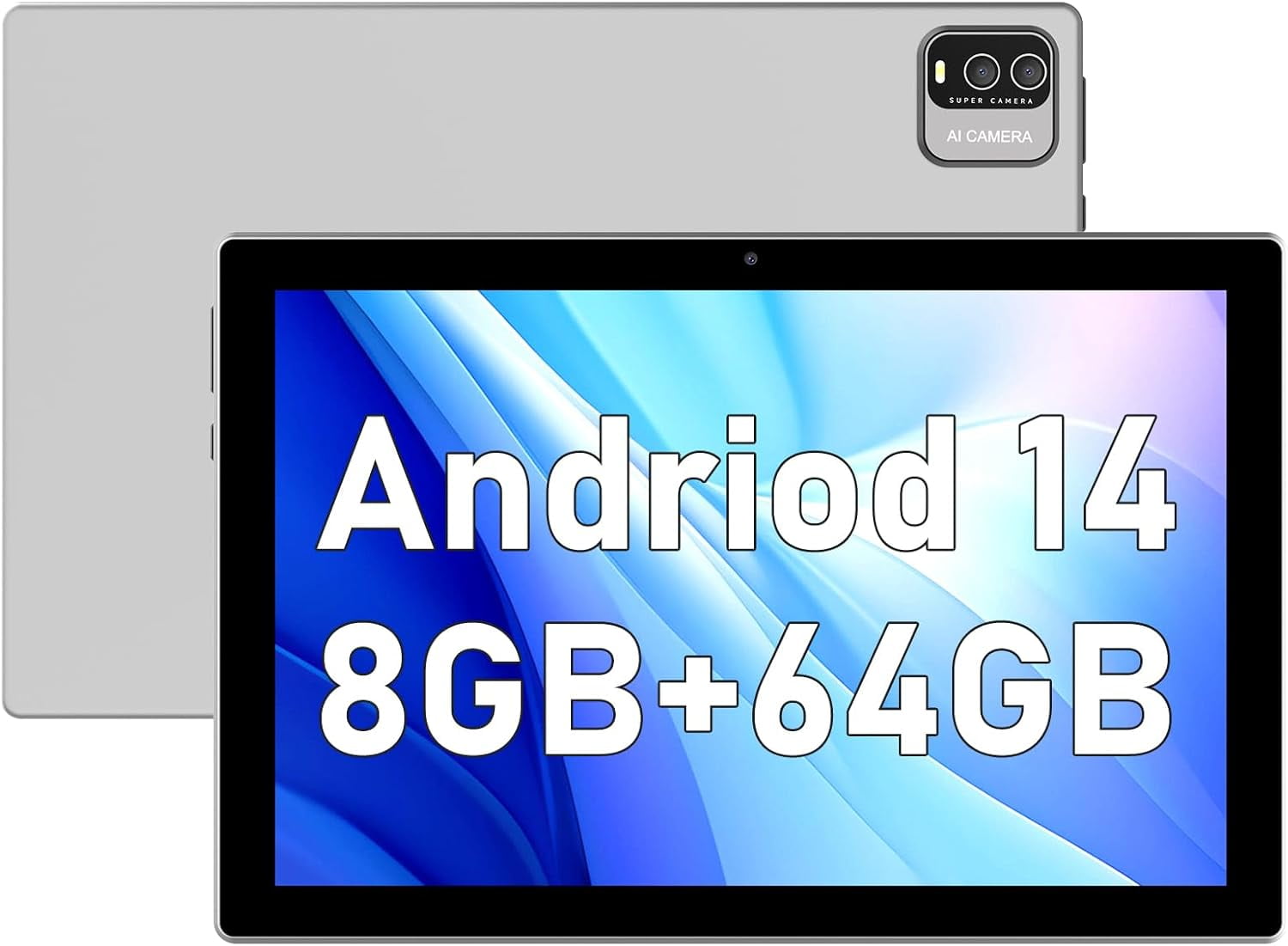 Android 14 Tablet 10 inch, 8GB RAM+64GB ROM/ 1TB Expandable Tablets, 1 ...