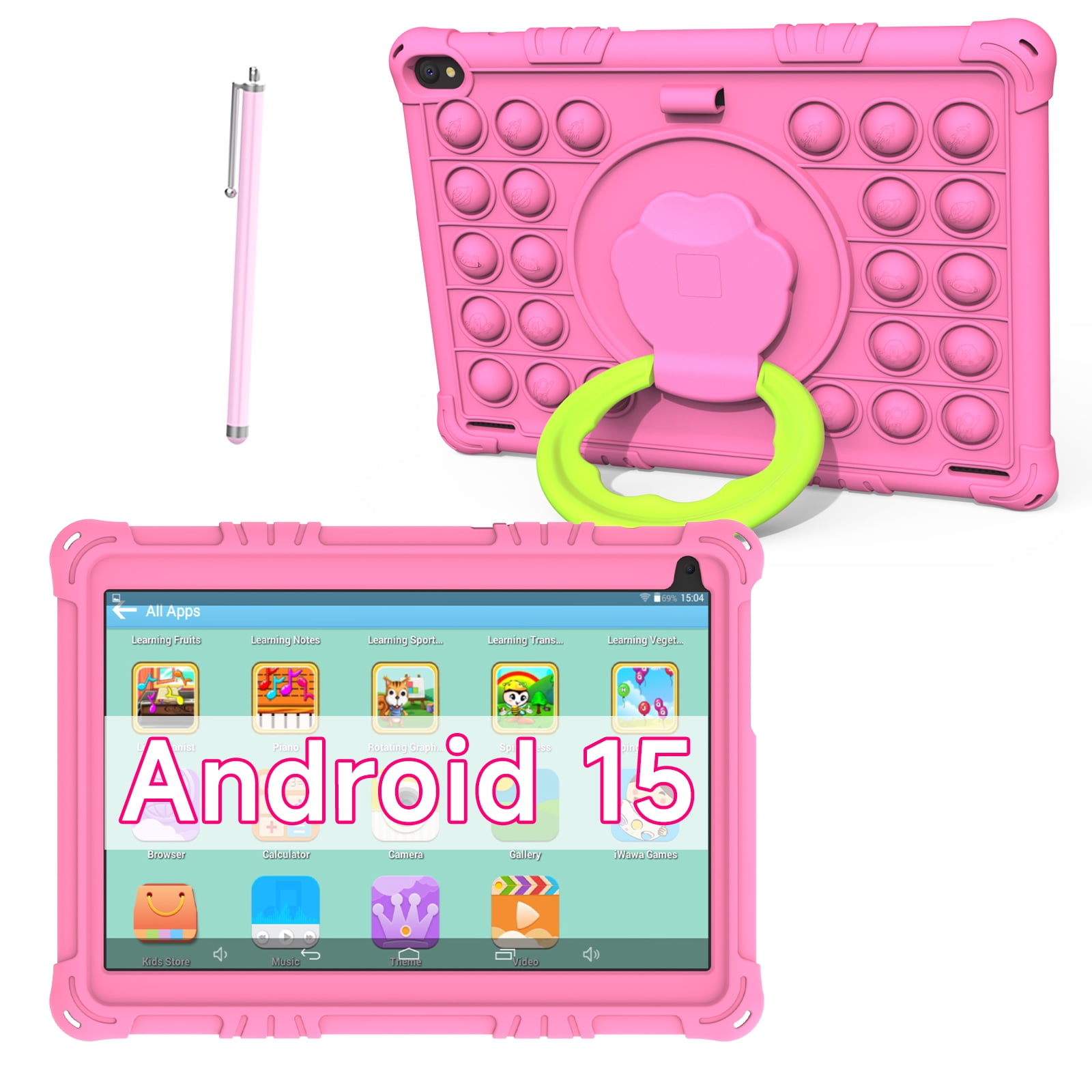 Android 15 Kids Tablet, 10 inch Tablet for Kids, 6GB RAM 32GB ROM 1TB ...
