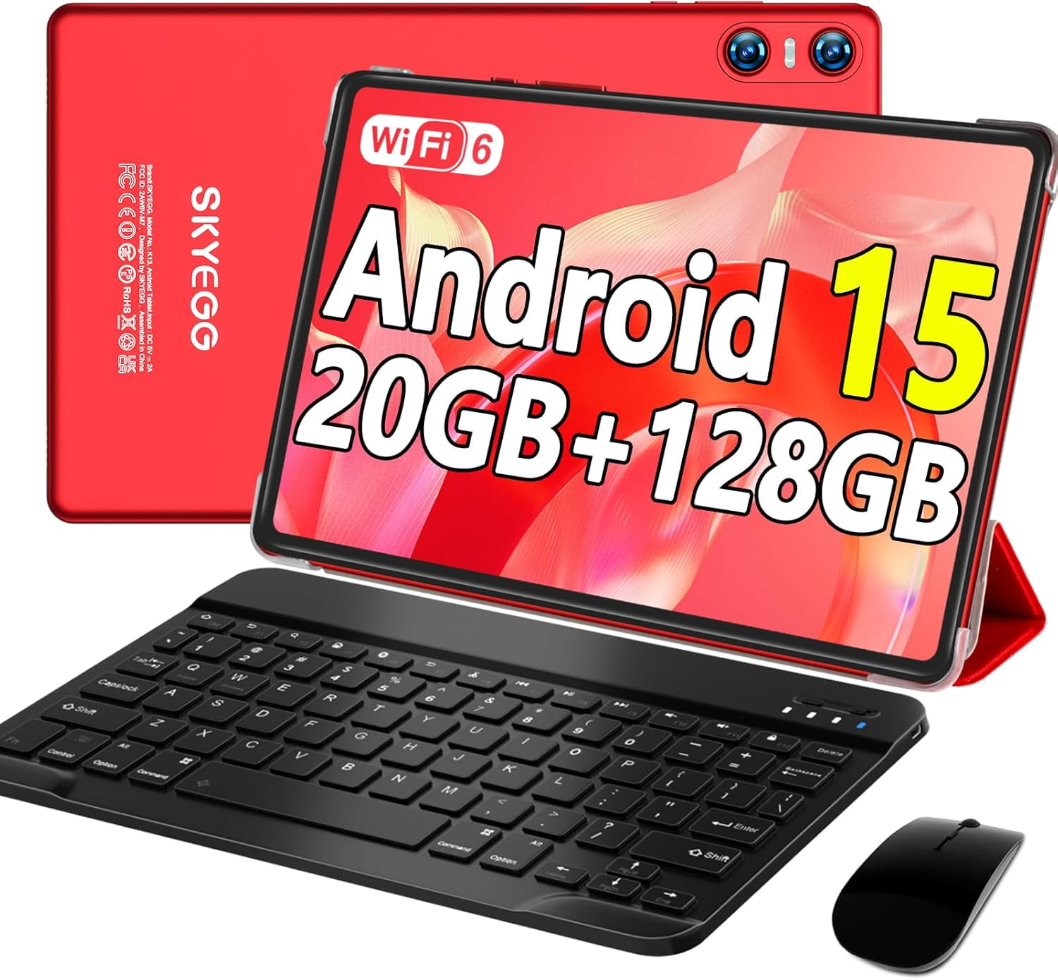 Android 15 Tablet with Keyboard Mouse, 20GB RAM + 128GB ROM (Expand to ...