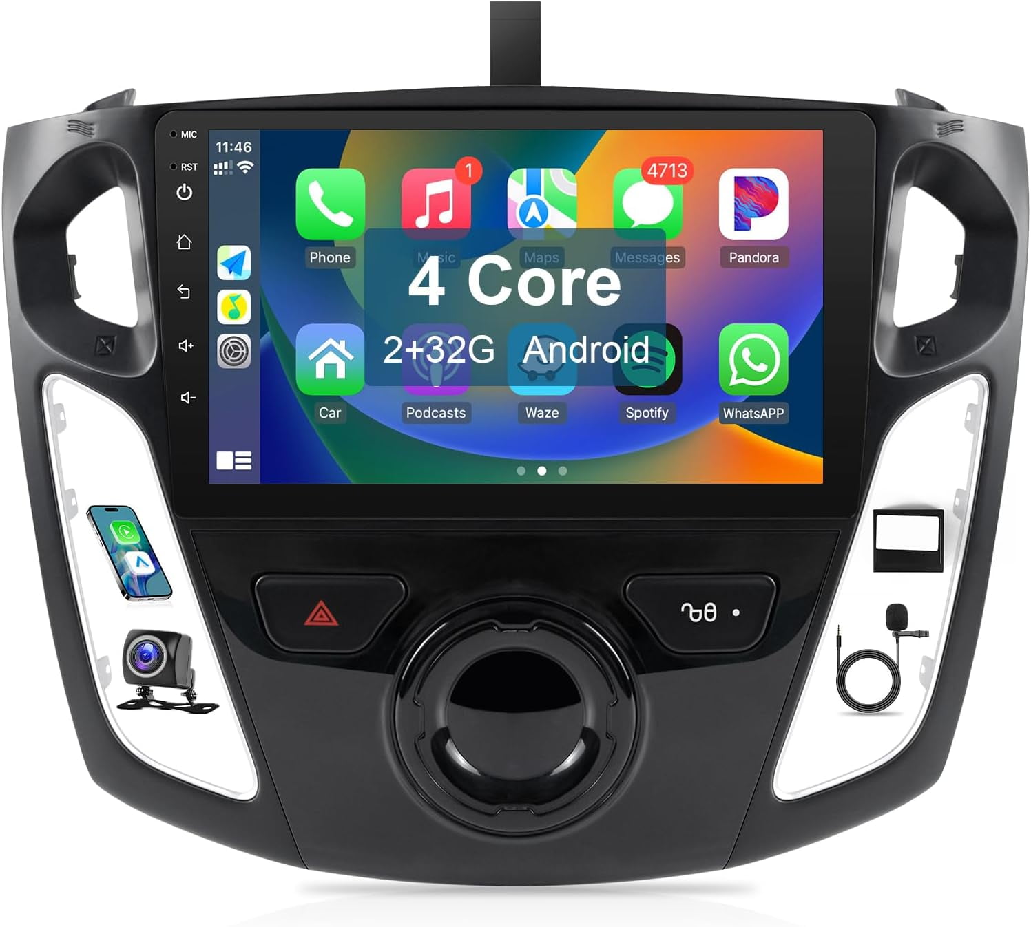 Android Car Radio for Ford Focus 2012-2018 Stereo Upgrade with Wireless ...