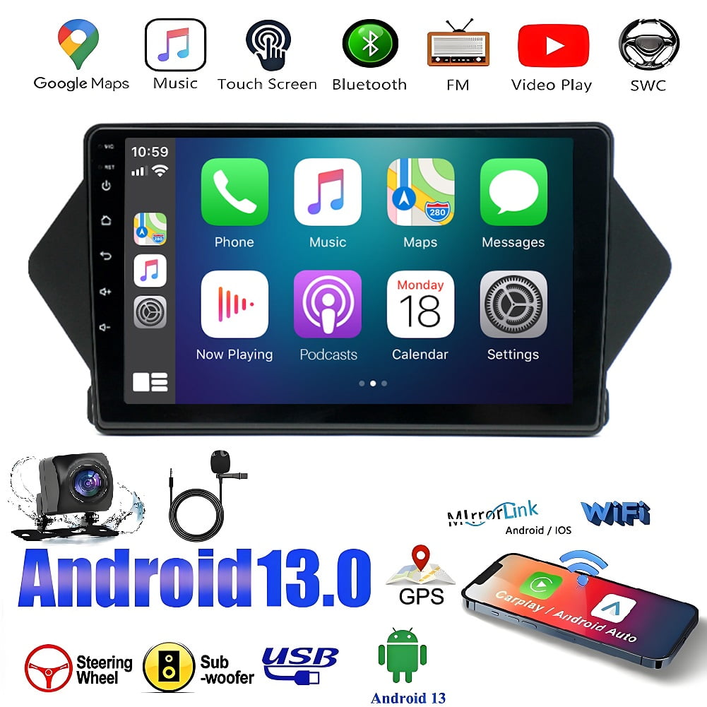 Android Car Radio Stereo for Honda Acura MDX 2007-2013, 9 inch Touch Screen GPS Navigation with ...