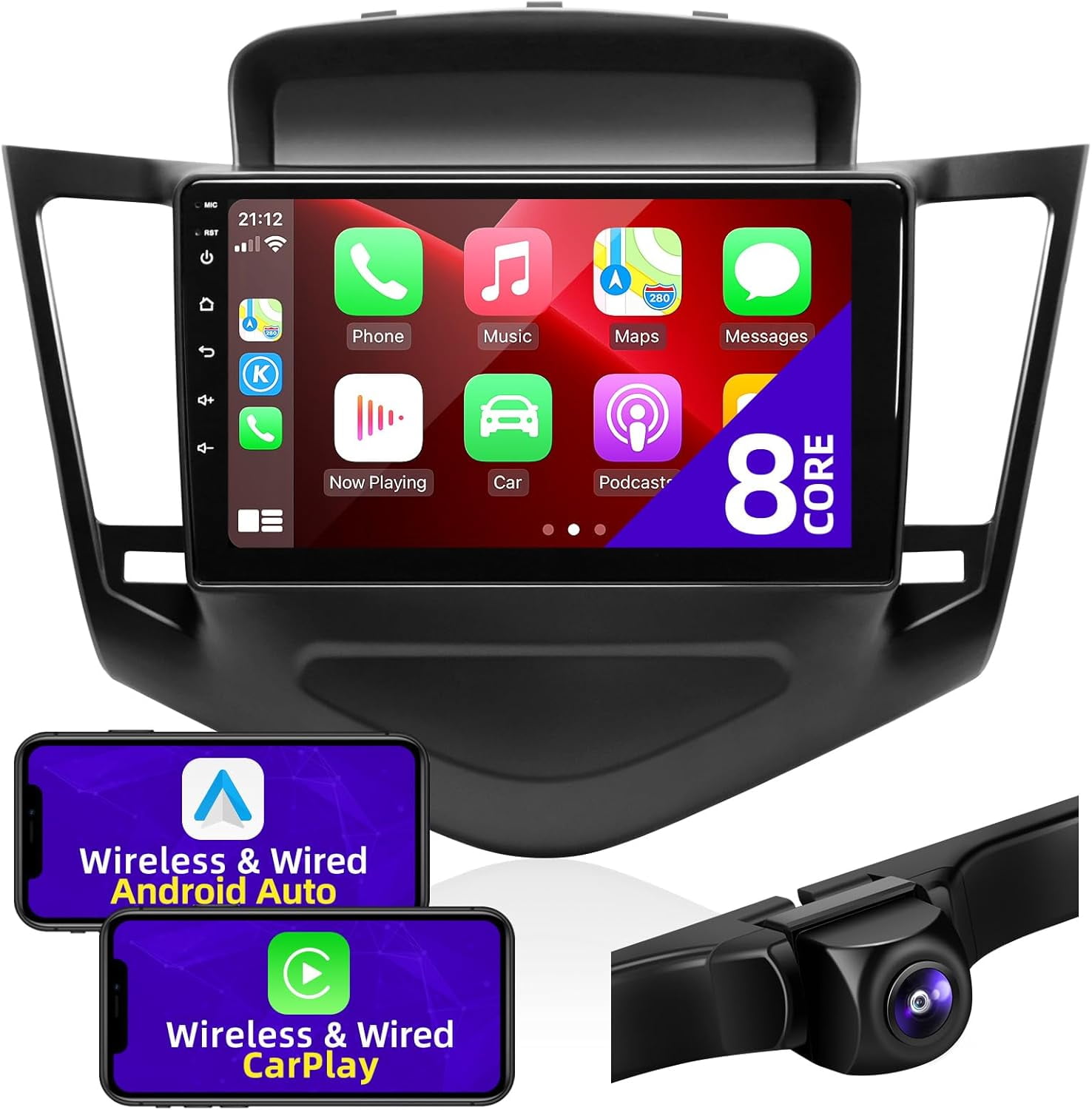 Android Car Radio Upgrade Compatible with Wireless Carplay Android Auto ...