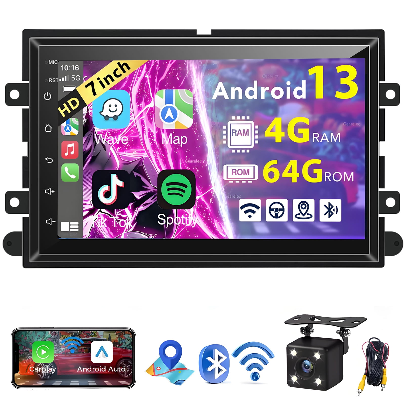 Eforcase Car Stereo for Ford F150 F250 2004-2014, [4G+64G] Touch Screen ...