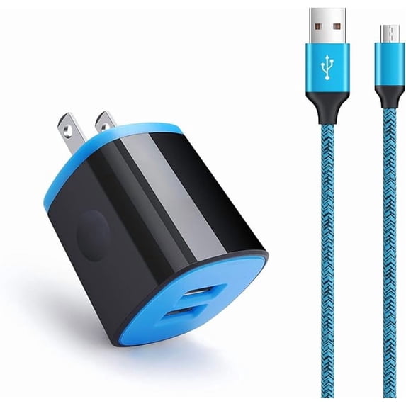 Android Charger Fast Charging Micro USB Cable, 6FT Nylon Micro Cord ...
